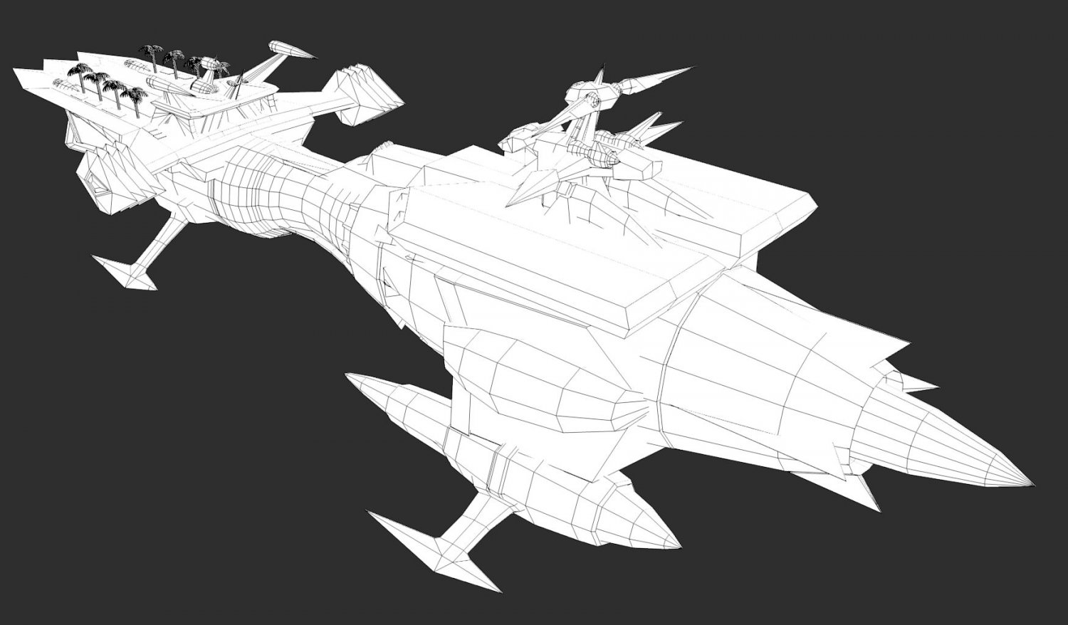 Blue Typhoon 3D Model in Fantasy Spacecraft 3DExport