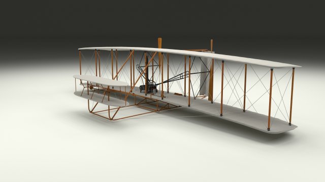 animated wright flyer 1903 3D Model in Old 3DExport