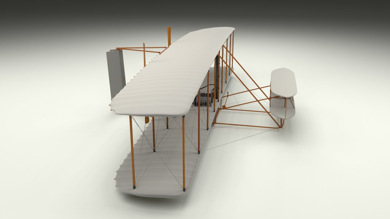Animated Wright Flyer 1903 3D Model in Old 3DExport