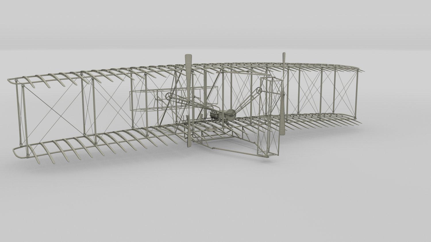 Animated Wright Flyer 1903 3D Model in Old 3DExport