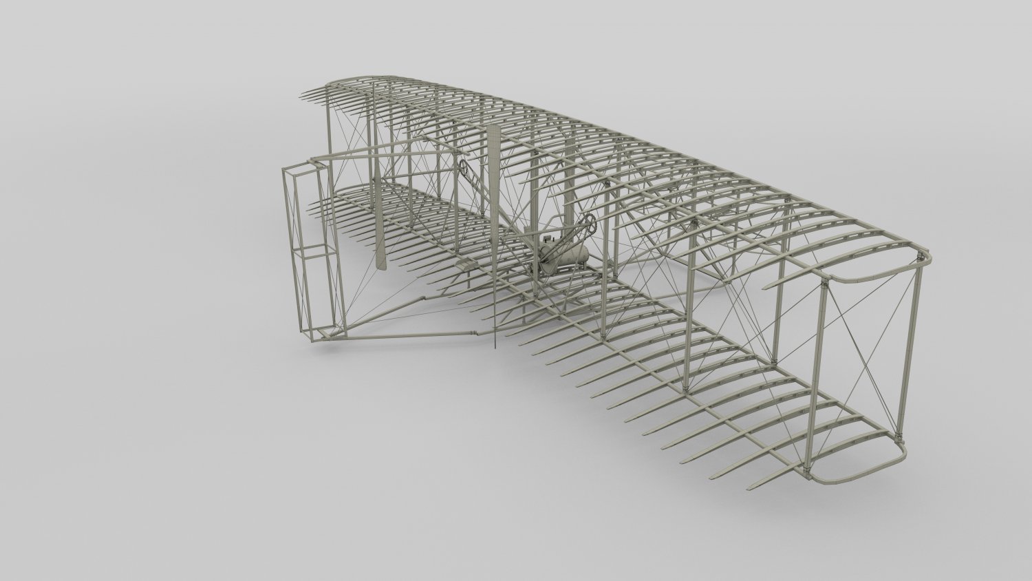 Animated Wright Flyer 1903 3D Model in Old 3DExport