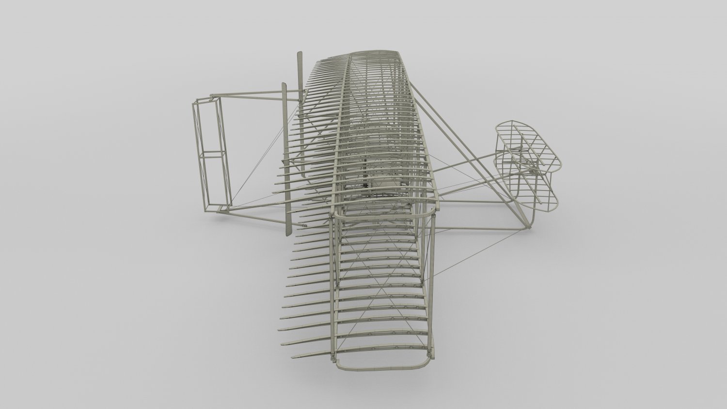 Animated Wright Flyer 1903 3D Model in Old 3DExport