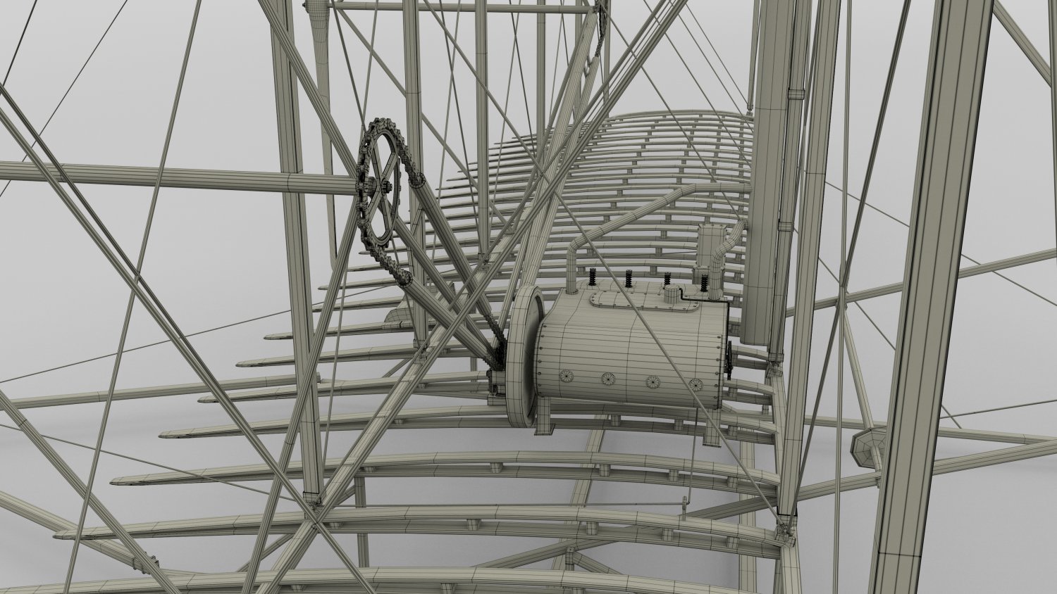 Animated Wright Flyer 1903 3D Model in Old 3DExport