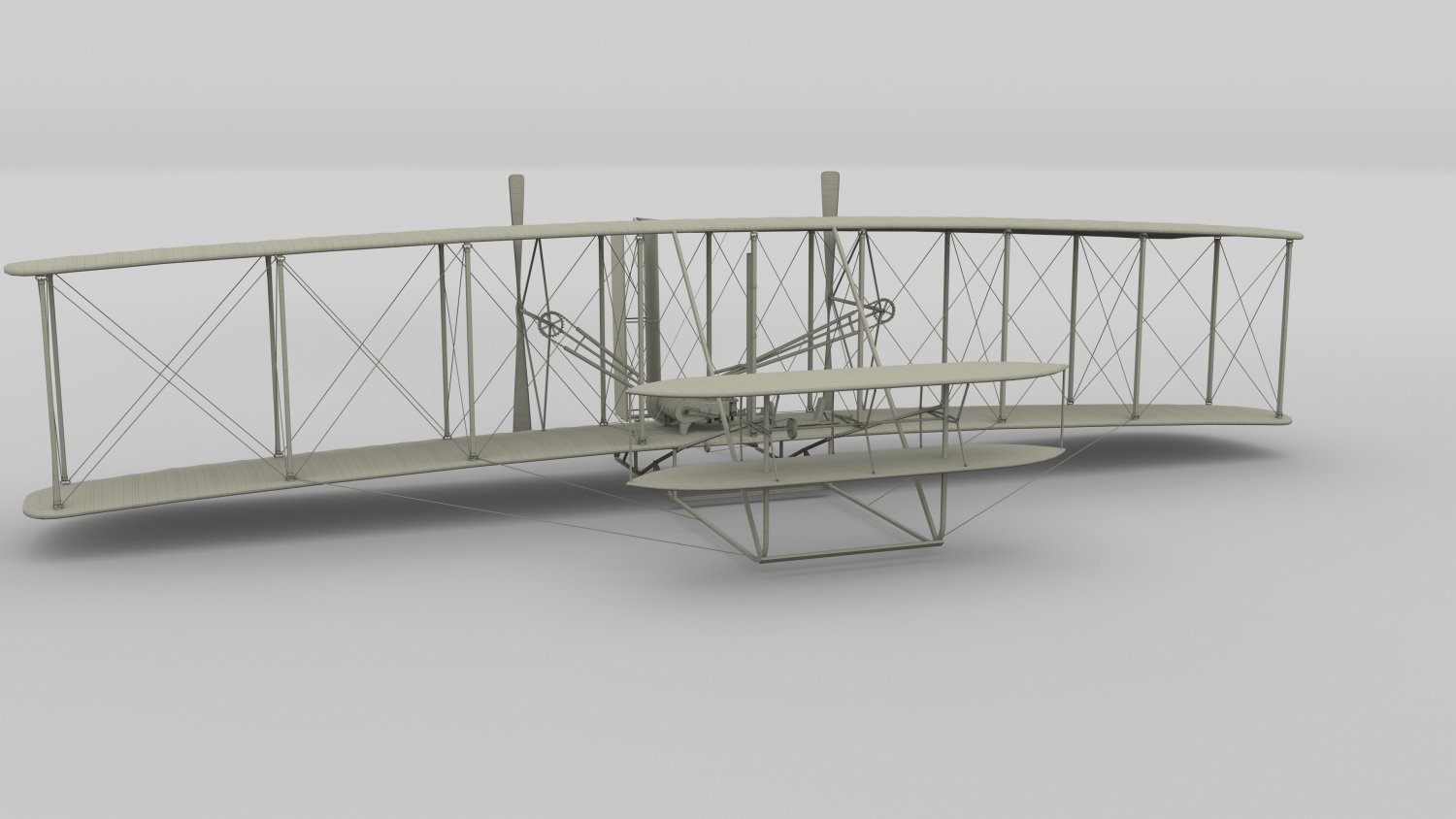 Animated Wright Flyer 1903 3D Model in Old 3DExport