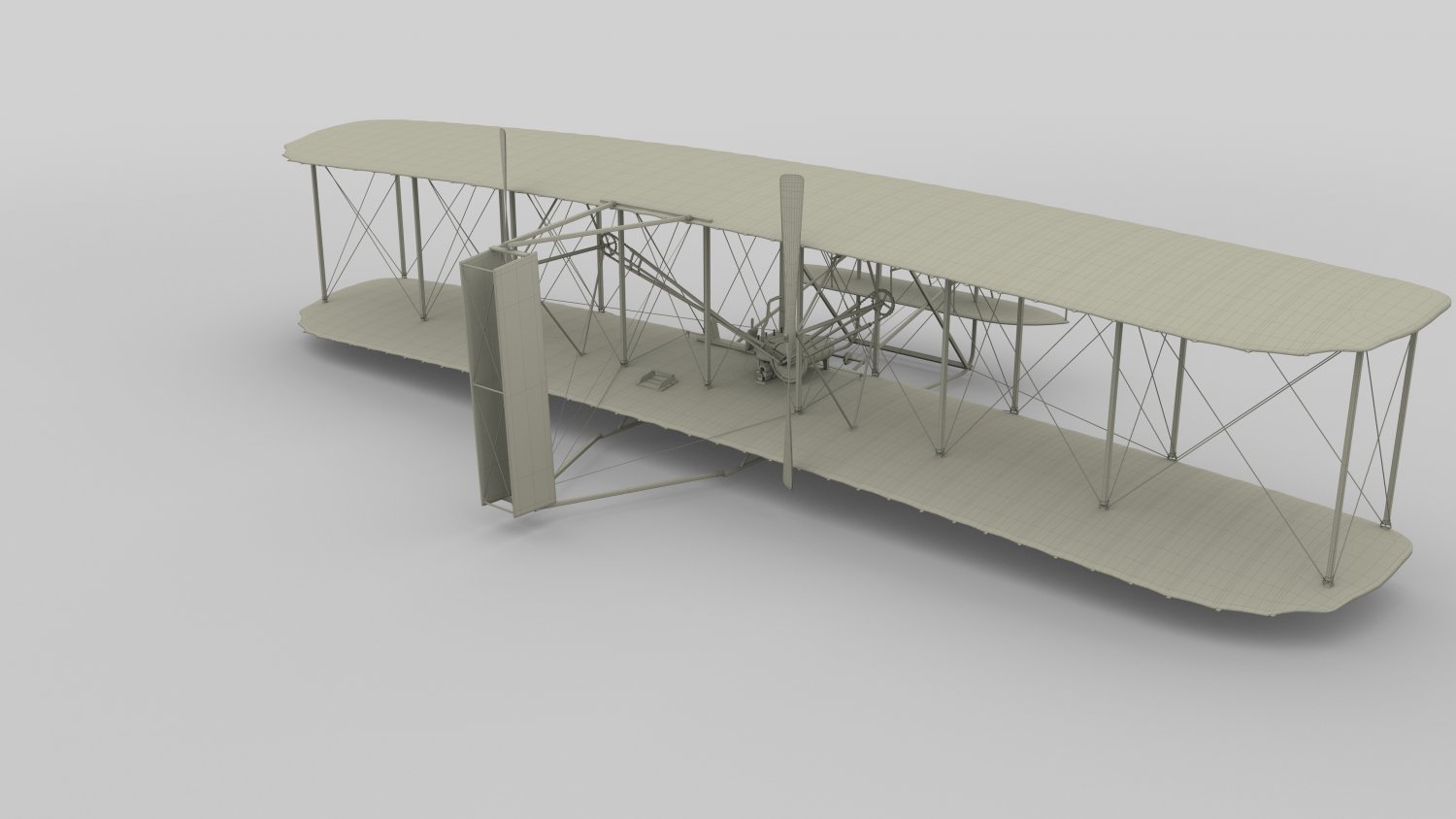Animated Wright Flyer 1903 3D Model in Old 3DExport