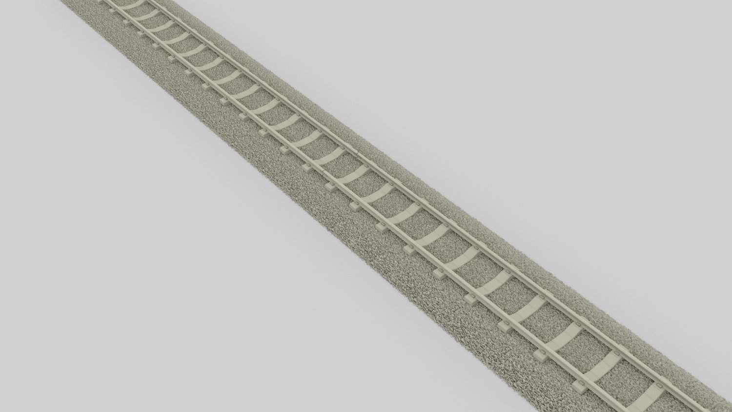 Train Track 3D Model in Train 3DExport