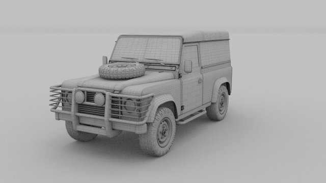 land rover defender 90 hard top rev 3D Model in SUV 3DExport