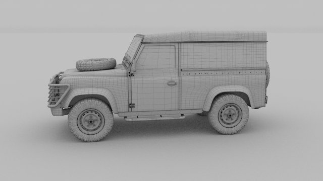 land rover defender 90 hard top rev 3D Model in SUV 3DExport