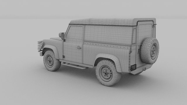 land rover defender 90 hard top rev 3D Model in SUV 3DExport