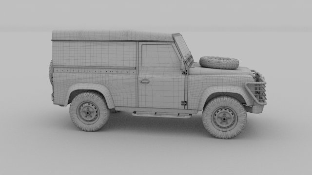 land rover defender 90 hard top rev 3D Model in SUV 3DExport