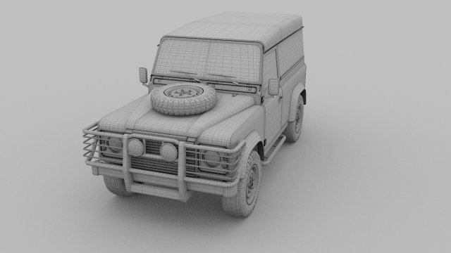 land rover defender 90 hard top rev 3D Model in SUV 3DExport