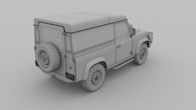 land rover defender 90 hard top rev 3D Model in SUV 3DExport
