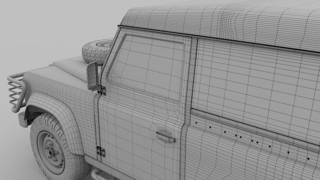 land rover defender 90 hard top rev 3D Model in SUV 3DExport