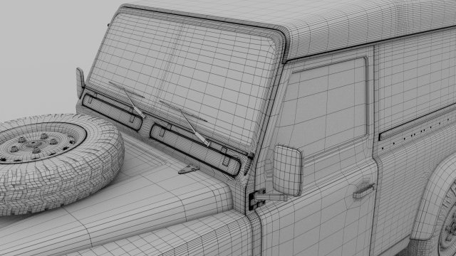 land rover defender 90 hard top rev 3D Model in SUV 3DExport