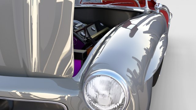 fully modelled-rigged mercedes 300sl gullwing rev 3D Model in Sport ...