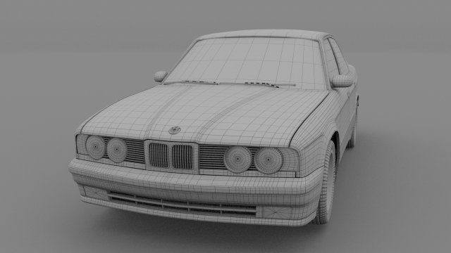 5 series bmw e34 rev 3D Model in Sedan 3DExport