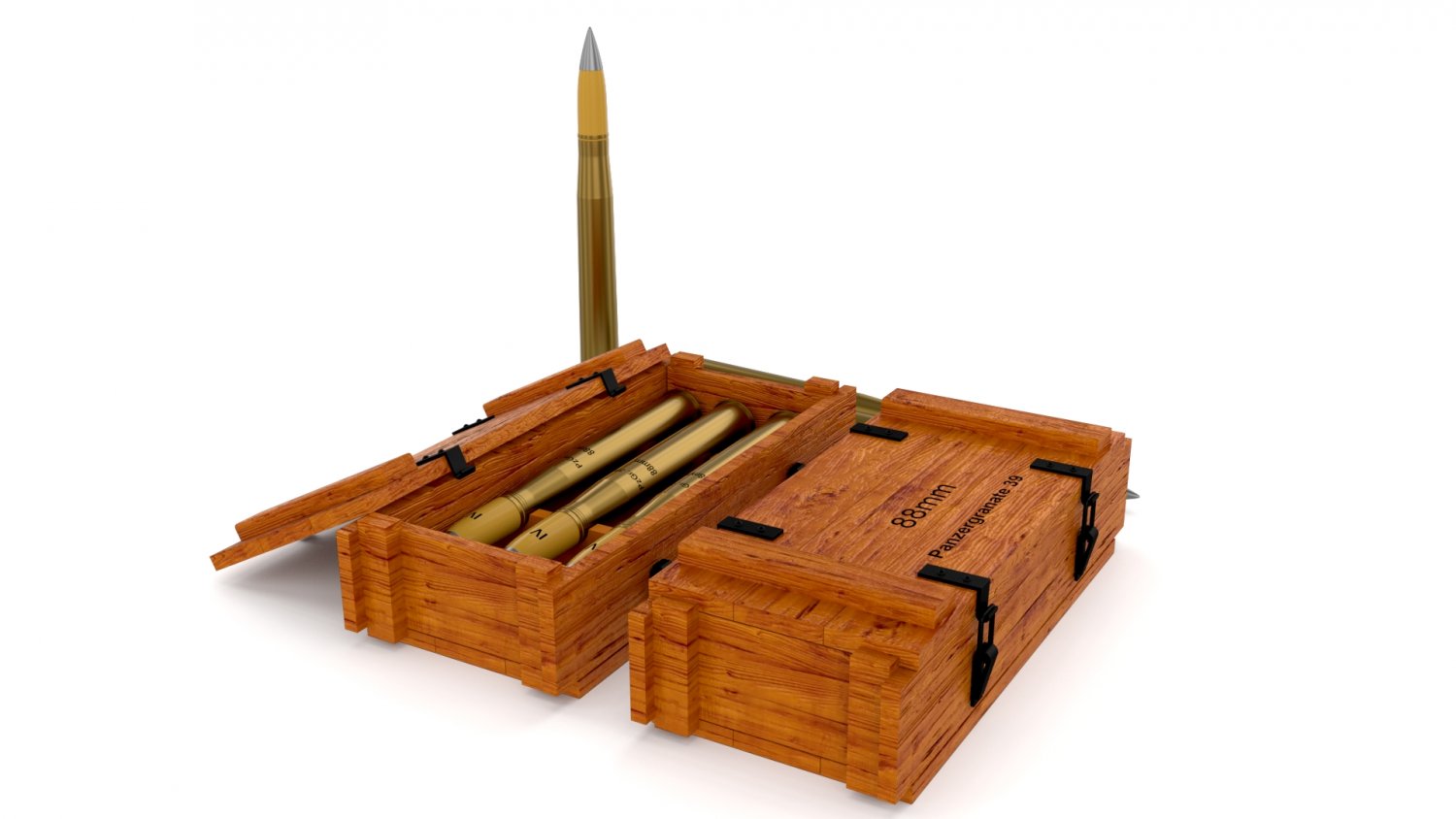 german 88mm shell 3D Models in Tank 3DExport