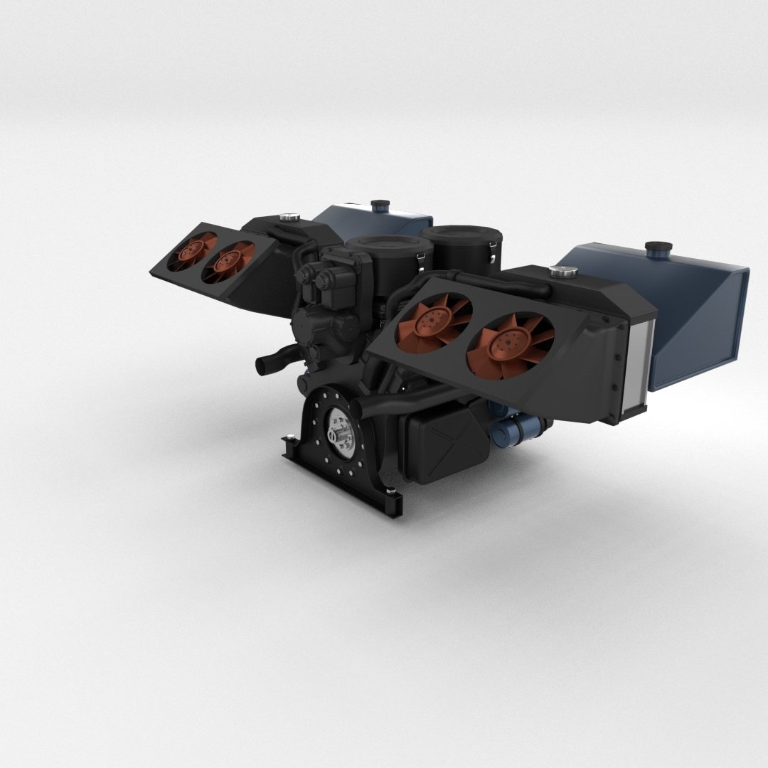 Maybach HL230 Engine Full Panzer Tiger Unit 3D Model in Parts 3DExport