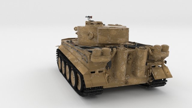 panzer tiger tank early with interior 3D Model in Tank 3DExport