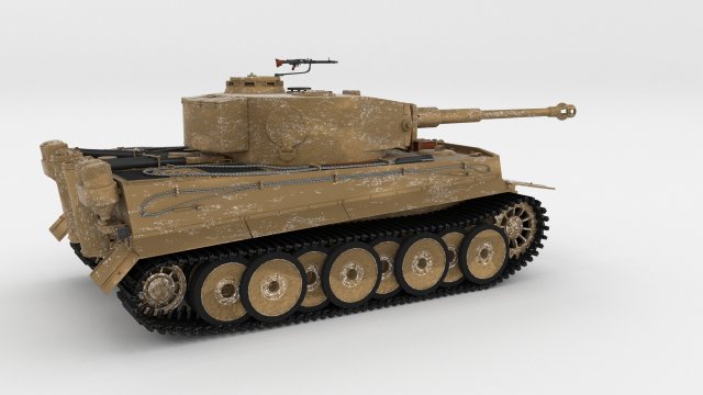 panzer tiger tank early with interior 3D Model in Tank 3DExport