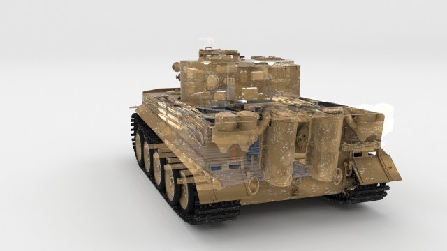 panzer tiger tank early with interior 3D Model in Tank 3DExport