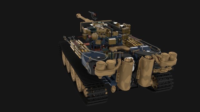 panzer tiger tank early with interior 3D Model in Tank 3DExport