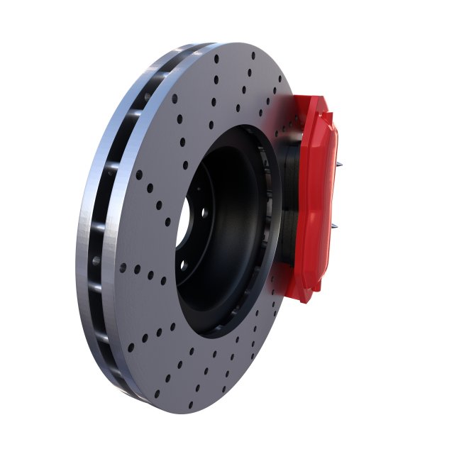 sport ventilated brake system 3D Model in Parts of auto 3DExport