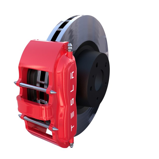 tesla ventilated brake system 3D Model in Parts of auto 3DExport