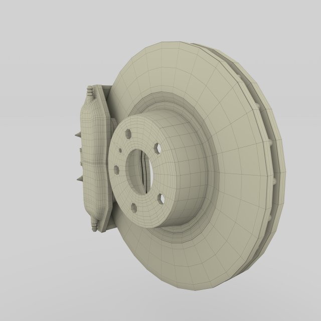 tesla ventilated brake system 3D Model in Parts of auto 3DExport