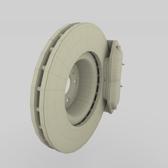 tesla ventilated brake system 3D Model in Parts of auto 3DExport