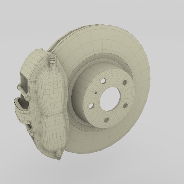 tesla ventilated brake system 3D Model in Parts of auto 3DExport