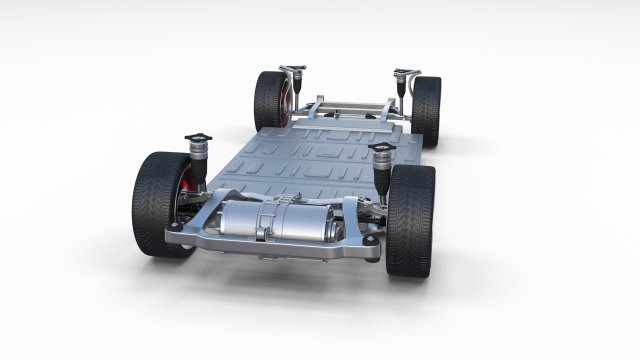 tesla model 3 and model s chassis pack 3D Model in Limousine 3DExport