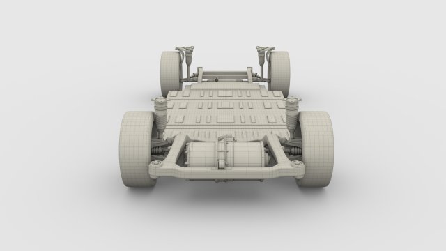 tesla model 3 and model s chassis pack 3D Model in Limousine 3DExport