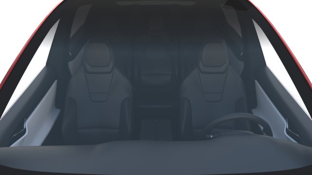 tesla model x red with interior 3D Model in Limousine 3DExport