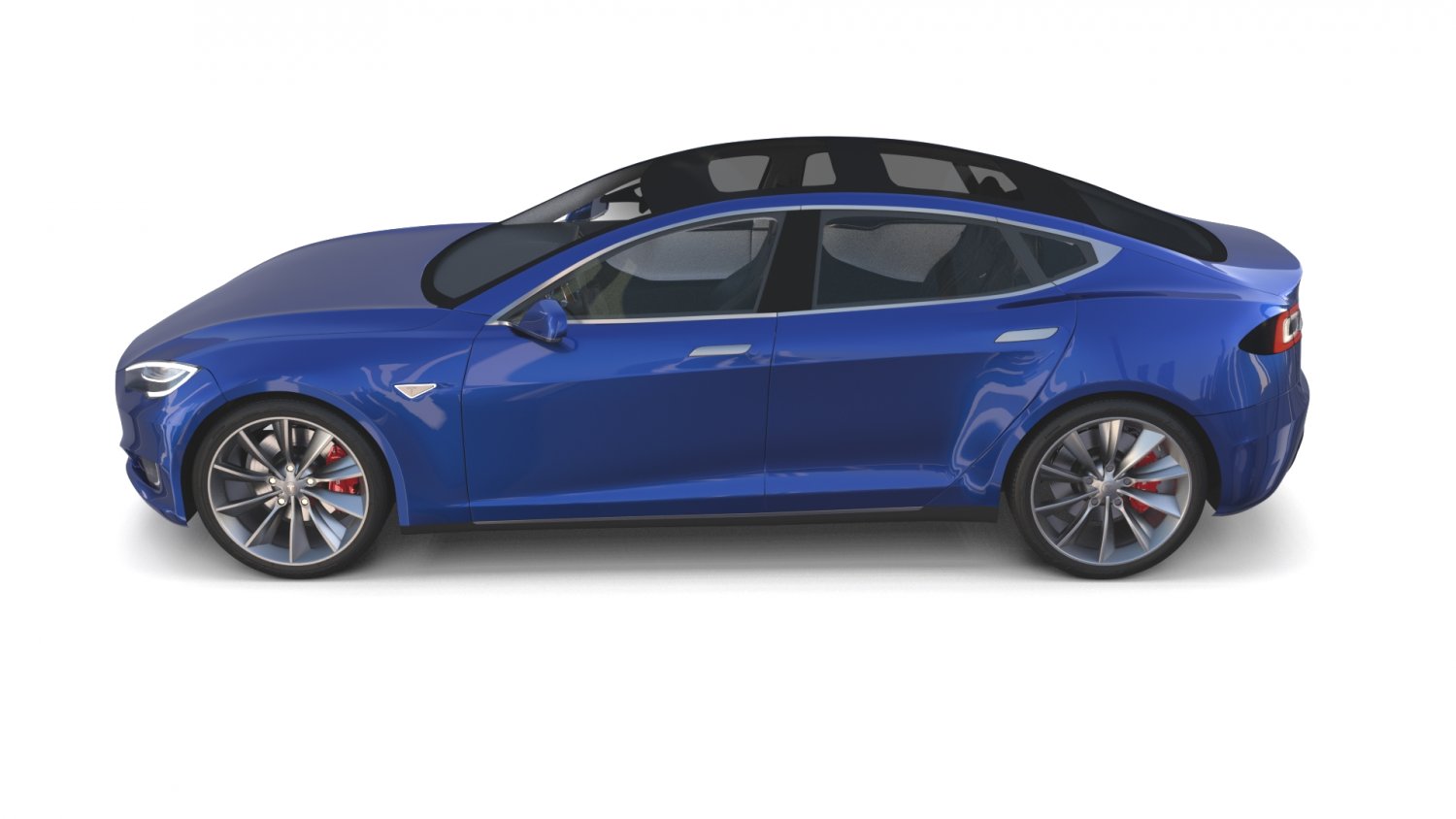Tesla Model S 2016 Blue with interior and chassis 3D Model in Limousine ...
