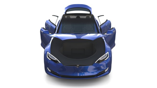 tesla model s 2016 blue with interior 3D Model in Limousine 3DExport