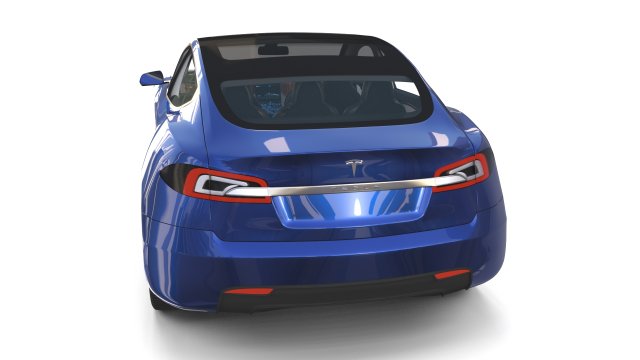 tesla model s 2016 blue with interior 3D Model in Limousine 3DExport