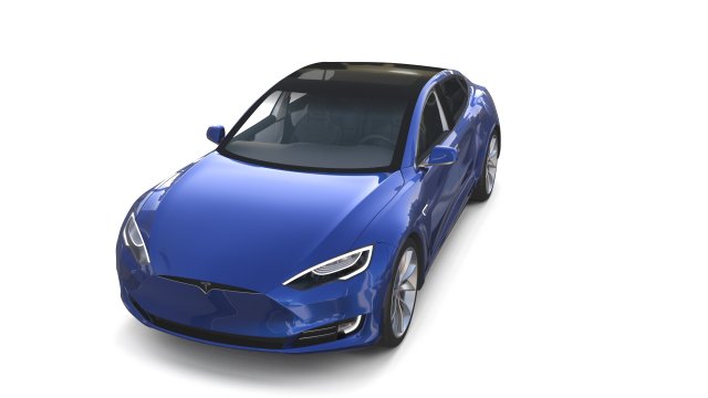 tesla model s 2016 blue with interior 3D Model in Limousine 3DExport