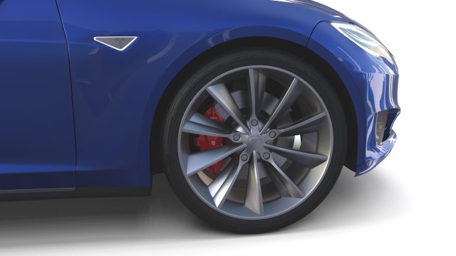 tesla model s 2016 blue with interior 3D Model in Limousine 3DExport
