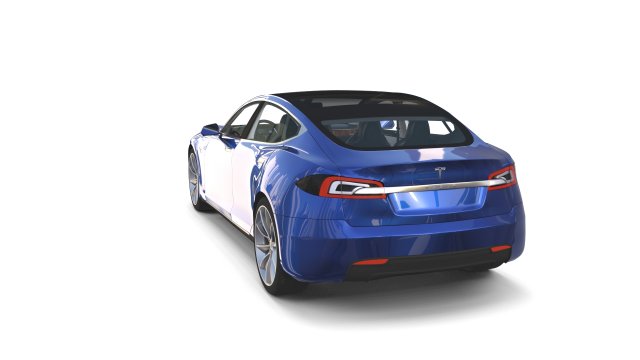 tesla model s 2016 blue with interior 3D Model in Limousine 3DExport