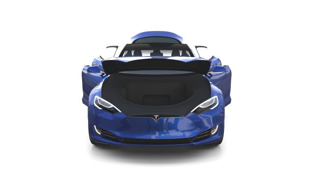 tesla model s 2016 blue with interior 3D Model in Limousine 3DExport