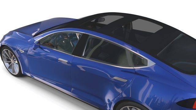 tesla model s 2016 blue with interior 3D Model in Limousine 3DExport