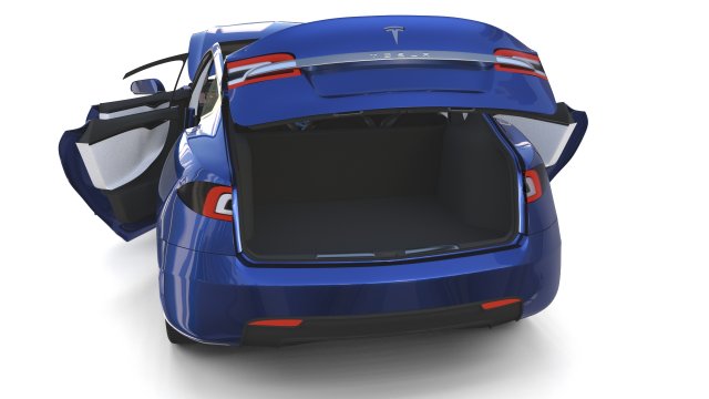 tesla model s 2016 blue with interior 3D Model in Limousine 3DExport