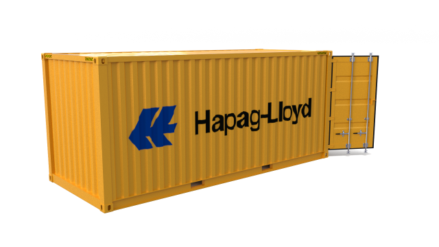 20ft shipping container hapag lloyd 3D Model in Shipping Containers 3DExport