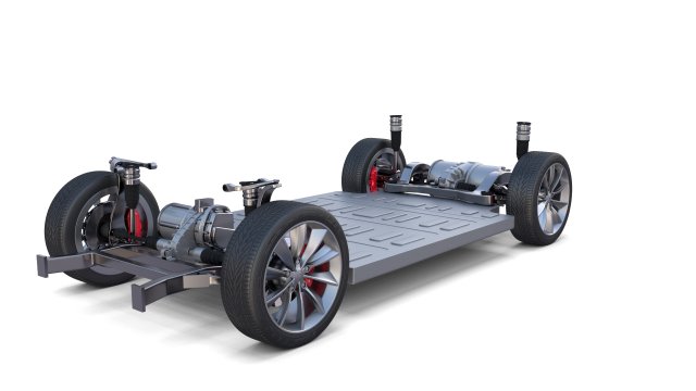 tesla chassis packsemi roadster model s x 3 3D Model in Parts of auto ...