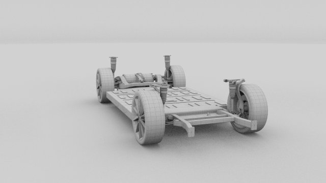 tesla chassis packsemi roadster model s x 3 3D Model in Parts of auto ...