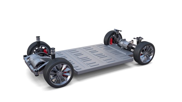 tesla chassis packsemi roadster model s x 3 3D Model in Parts of auto ...
