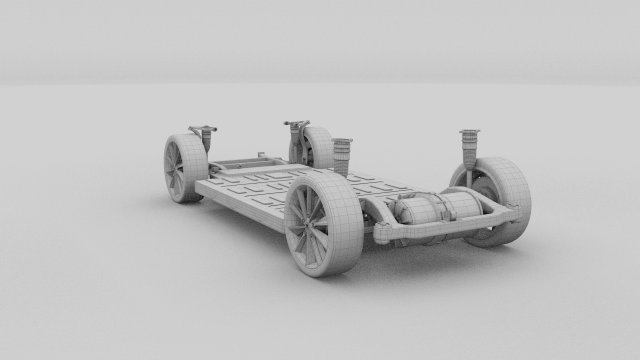 tesla chassis packsemi roadster model s x 3 3D Model in Parts of auto ...