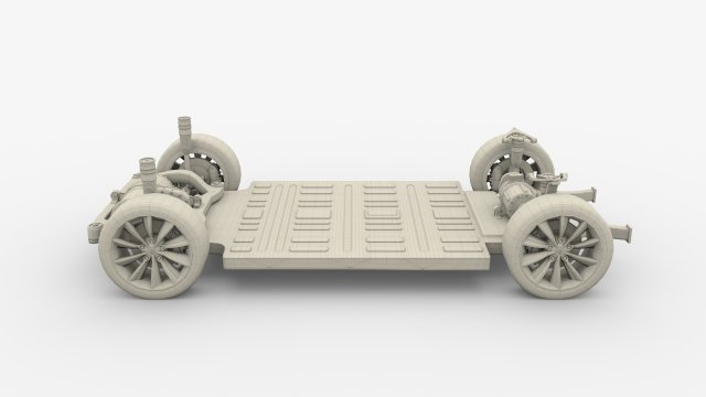 tesla chassis packsemi roadster model s x 3 3D Model in Parts of auto ...