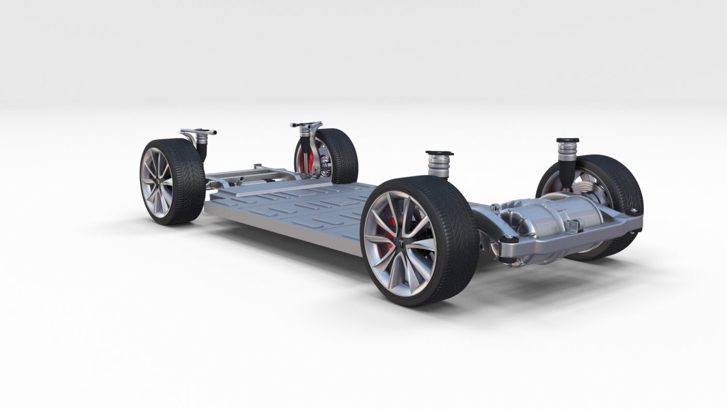 Tesla Chassis PackSemi Roadster Model S X 3 3D Model in Parts of auto ...